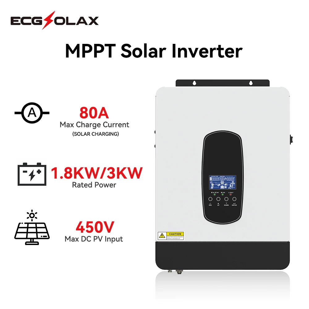 Inversor Solar híbrido de 3000W, 24V, 220V, onda sinusoidal pura, 3KW, 1,8kw, controlador de ...