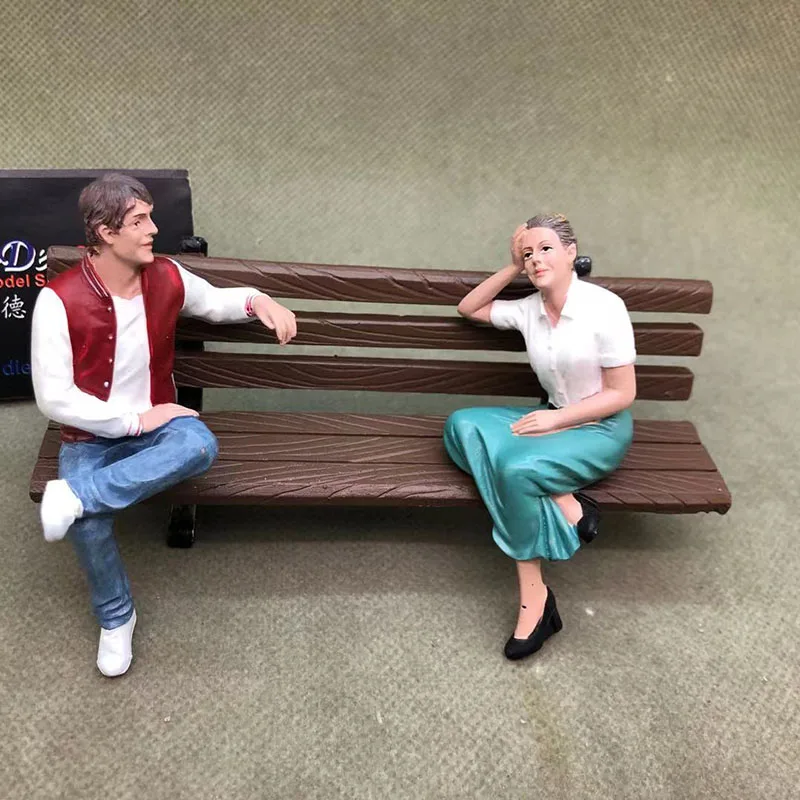 1:18 Scale 2pcs Scene Accessory Doll Couple Men Women Action Figure ...