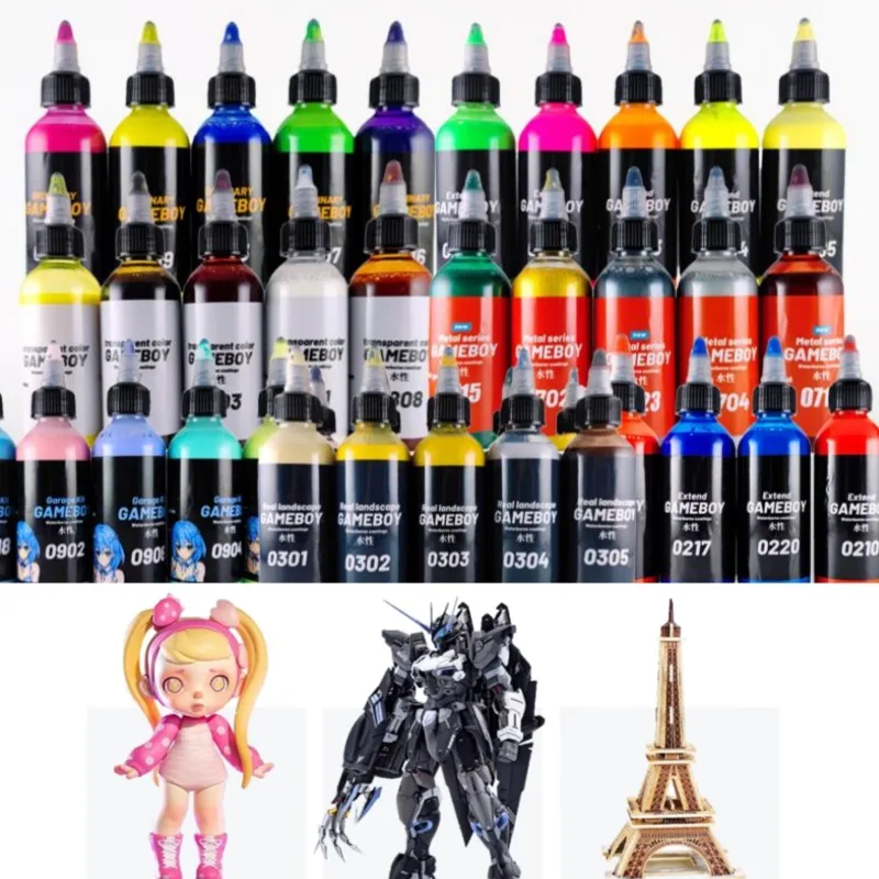 30ml Pre-mixed Water-based Model Paint Metal/transparent Full-color Set ...
