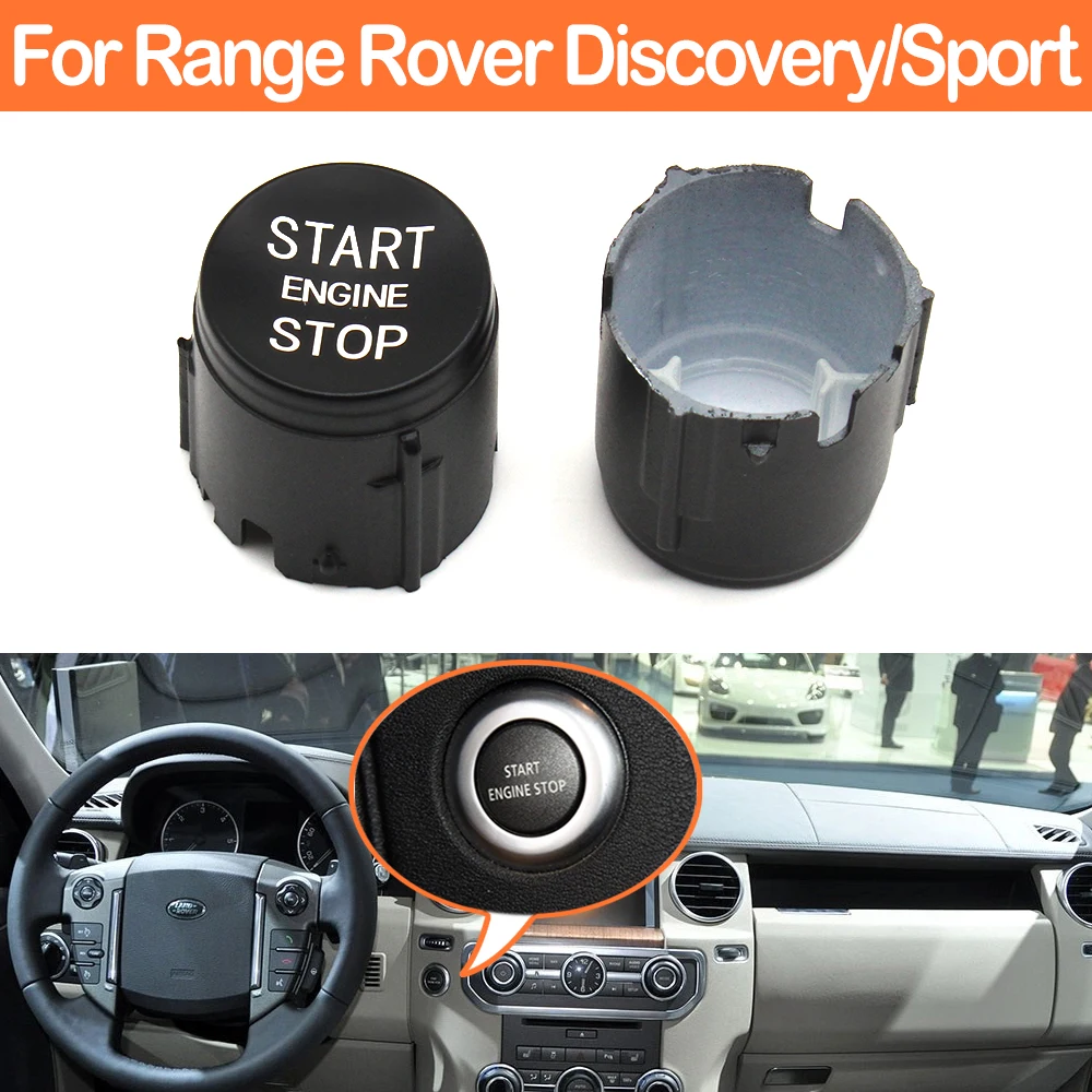 Original-Black-Engine-Ignition-Auto-Start-Stop-Switch-Button-Cover-For ...