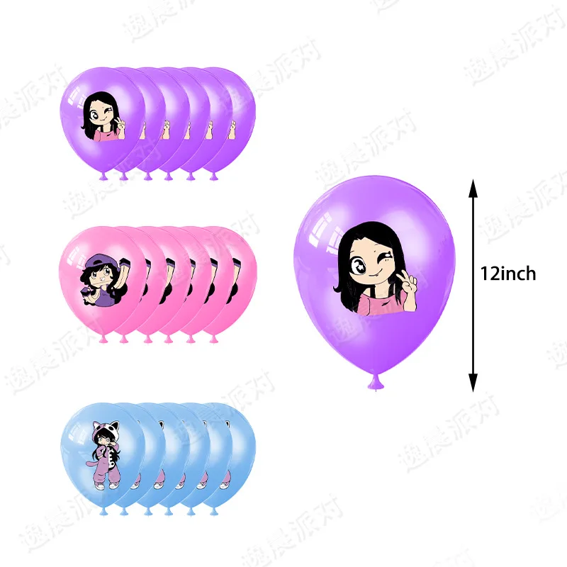 Anime Aphmau Plushies Cat Theme Kids Birthday Party Decoration Balloons ...