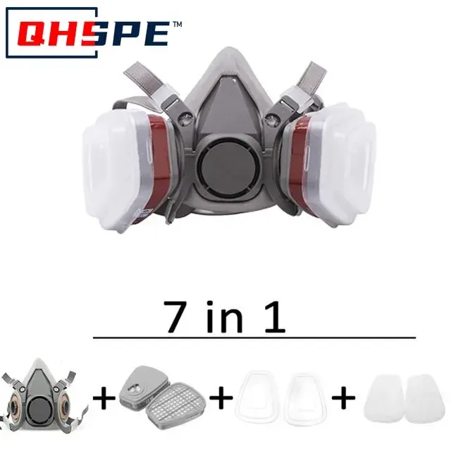 Original 6200 Respirator Reusable Half Face Cover Gas Mask with Cotton ...