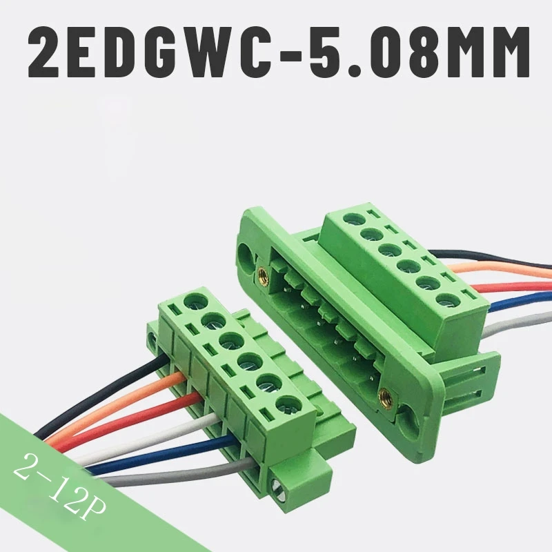 10sets Wall-through-wall fixed panel 2EDGKM+2EDGRKP+2EDGWC 5.08mm weld-free butt butt with ...