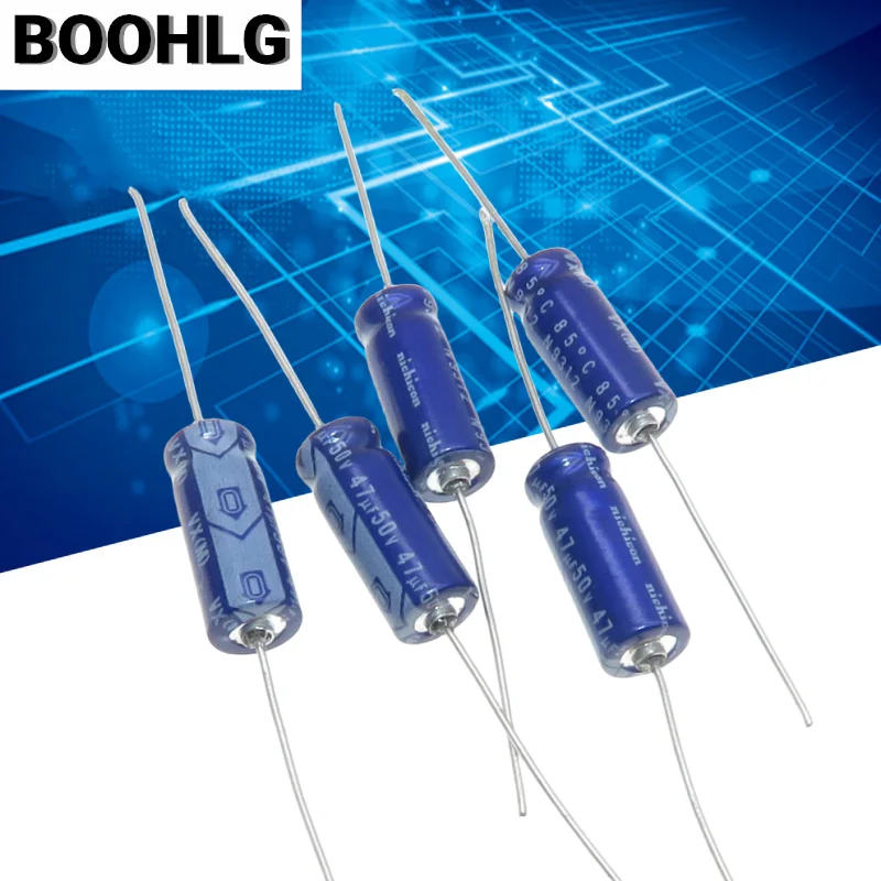 10PCS-nichicon-Nikon-VX-series-imported-axial-polarized-filter-electrolytic-capacitor-50v-47uf ...