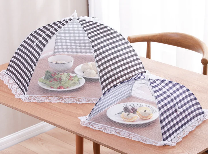 1pc Portable Umbrella Style Food Cover Anti Mosquito Meal Cover Lace ...
