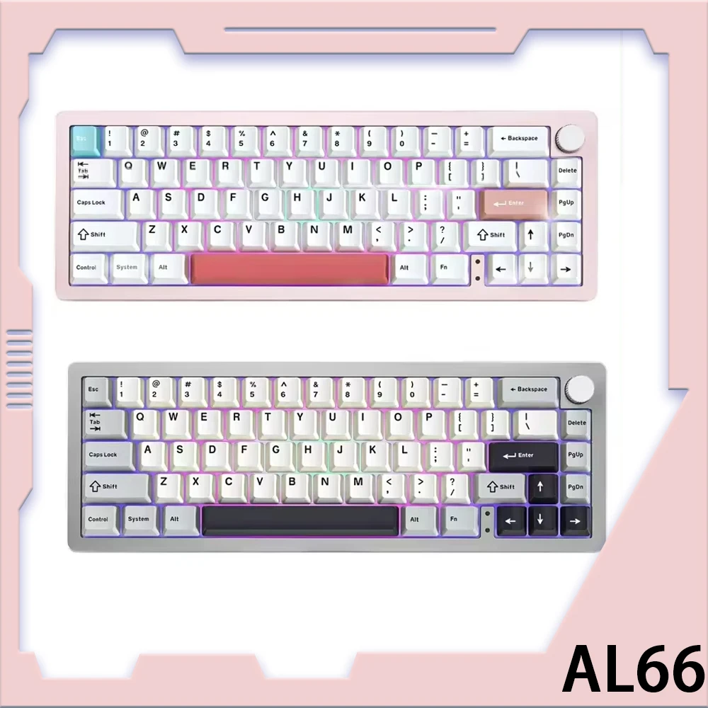 Yunzii-Al66-Aluminum-Keyboard-66keys-Wireless-Bluetooth-2-4g-Wired ...