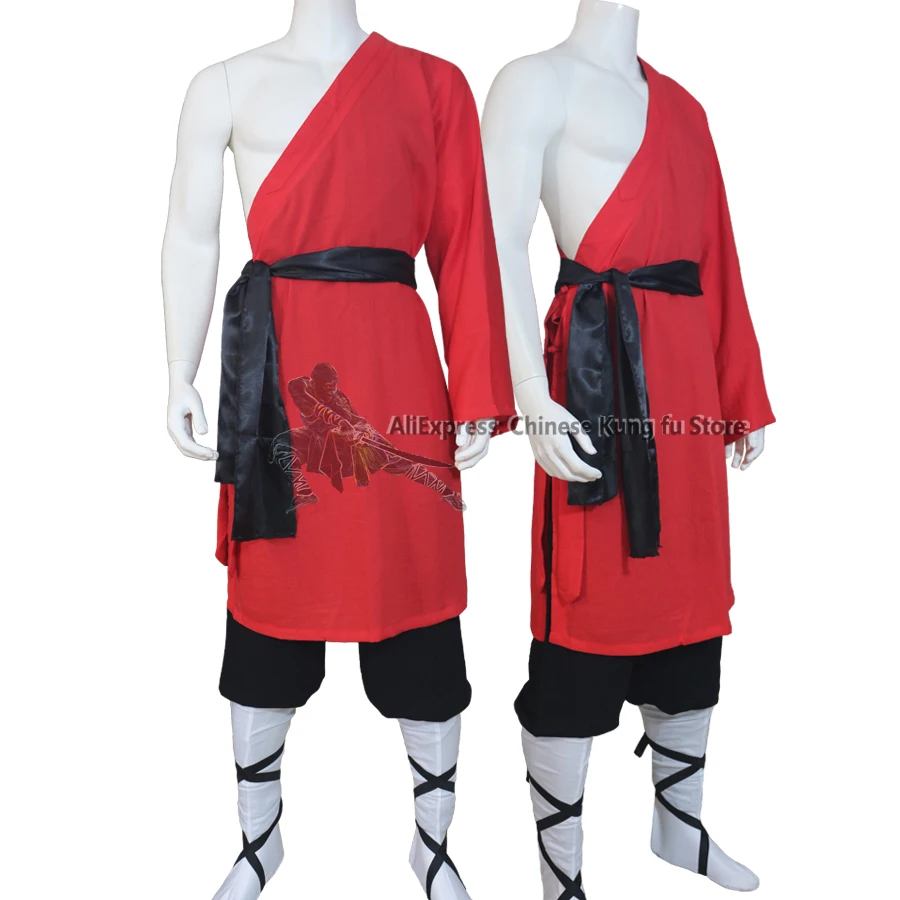 One-sleeve Shaolin Kung fu Suit Buddhist Monk Meditation Yoga Robe ...