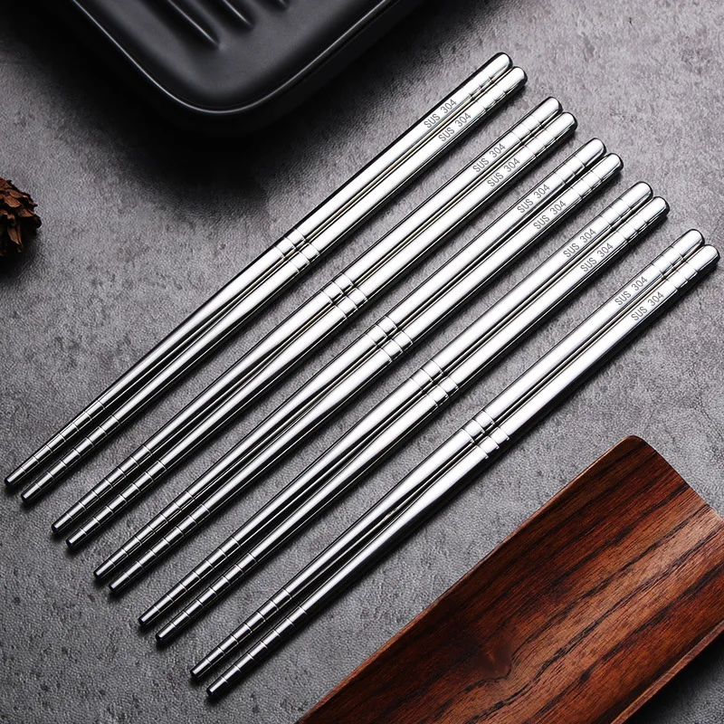 Metal-Chopsticks-Household-High-Temperature-Sterilizable-Non-slip ...