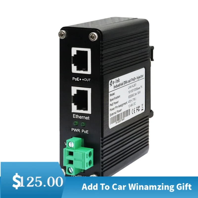 Industrial 95W Ethernet Gigabit PoE Injector|2 Ports Power Over ...