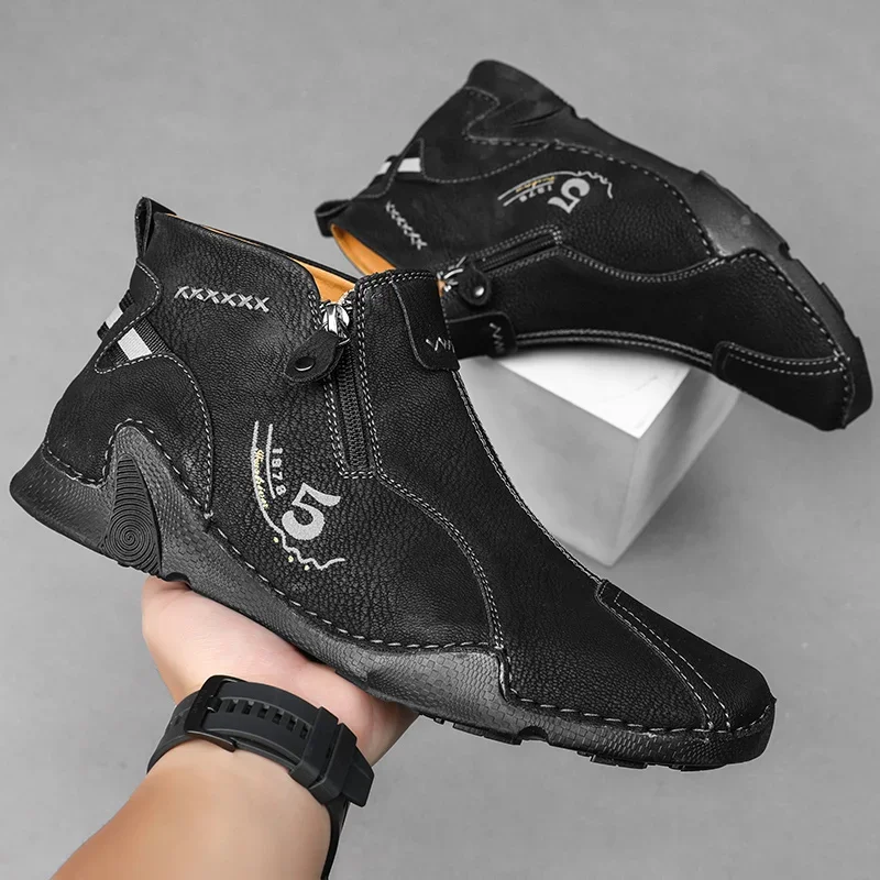 Sneakers Men Casual Shoes Outdoor Anti Slip Man Ankle Boots High ...