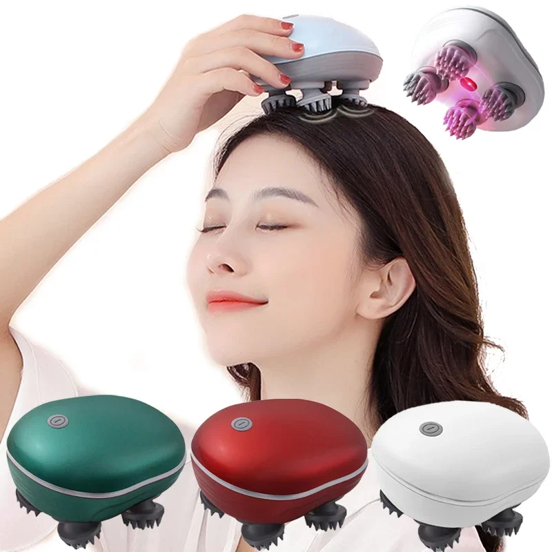 Electric Scalp Head Massager Red Light Therapy Antistress Relax Body ...