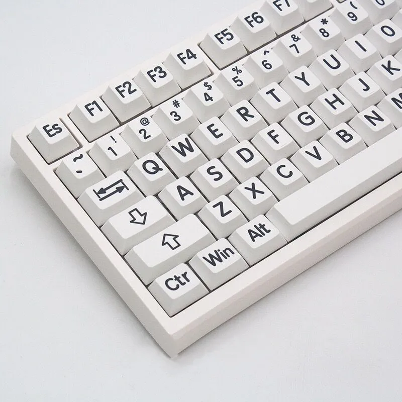125-Key-Large-Characters-White-PBT-Keycaps-Set-Cherry-Profile-Custom ...