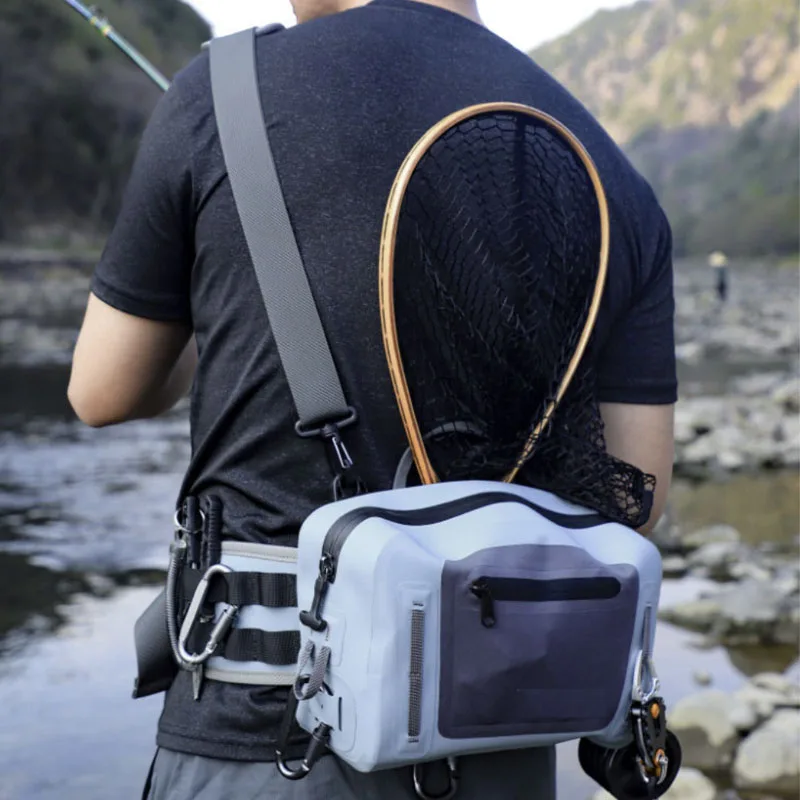 Water-proof-Fishing-Waist-Bag-Big-Capacity-Outdoor-Casual-Unisex-Black ...