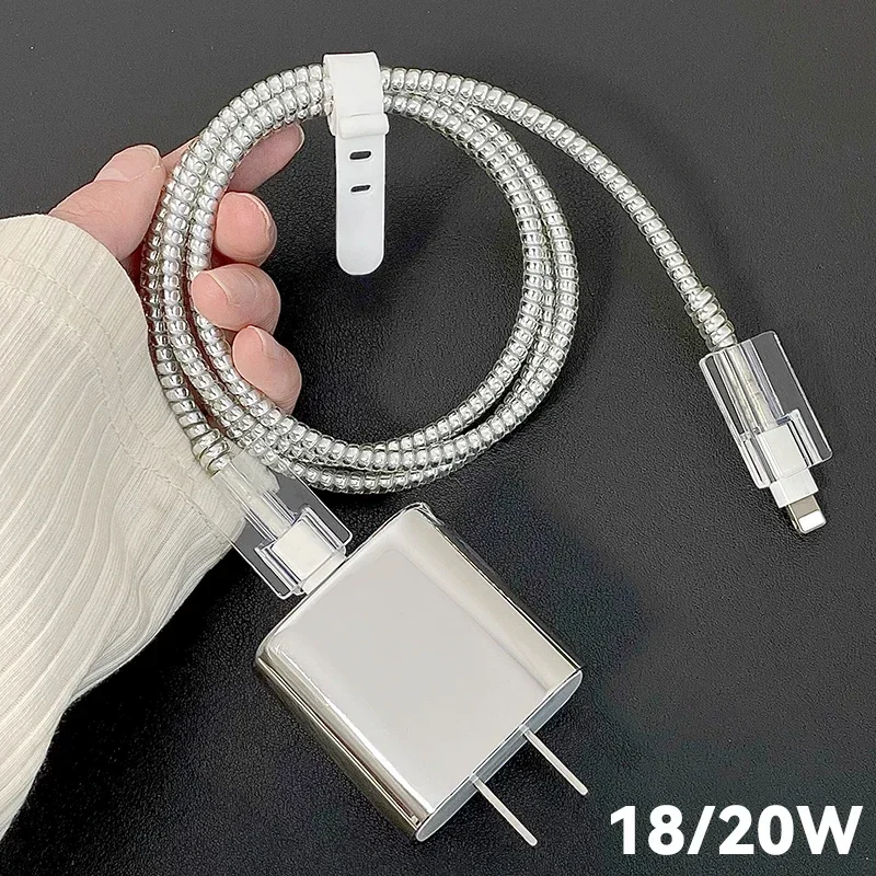 1set-Charger-Case-for-Apple-IPhone-18W-20W-Transparent-Data-Wire-Winder ...