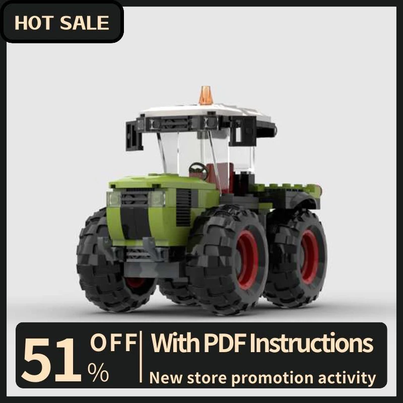 New-210Pcs-Moc-Claas-Xerion-4500-Tractor-Trailer-Model-Diy-Creative ...