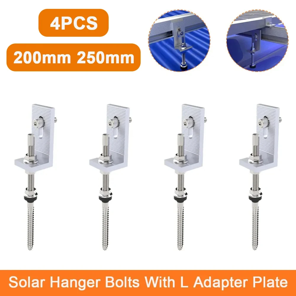 200-250mm-Solar-Panel-Mounting-Hanger-Bolts-Solar-Roof-Mount-L-Bracke ...
