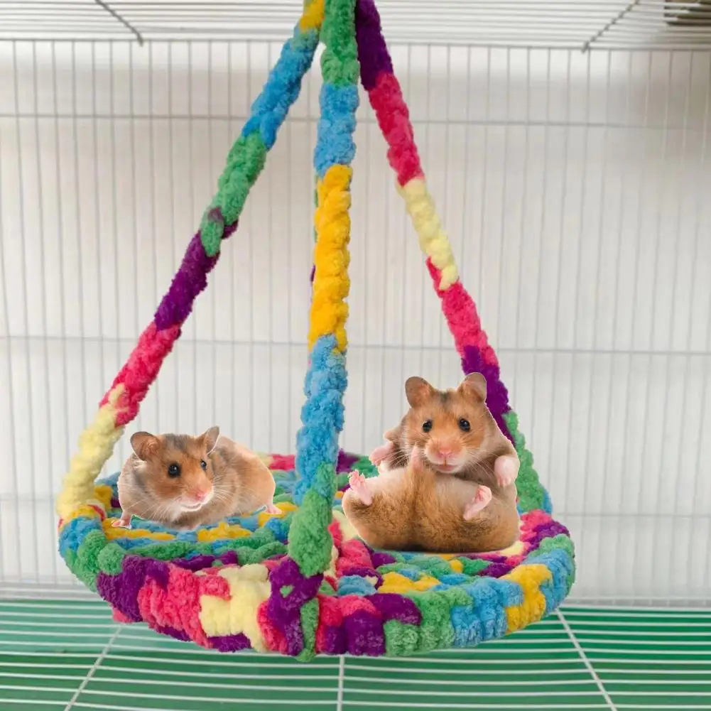 Hamster-Hammock-Elastic-Soft-Comfortable-Plush-Rope-Hand-woven-Small ...