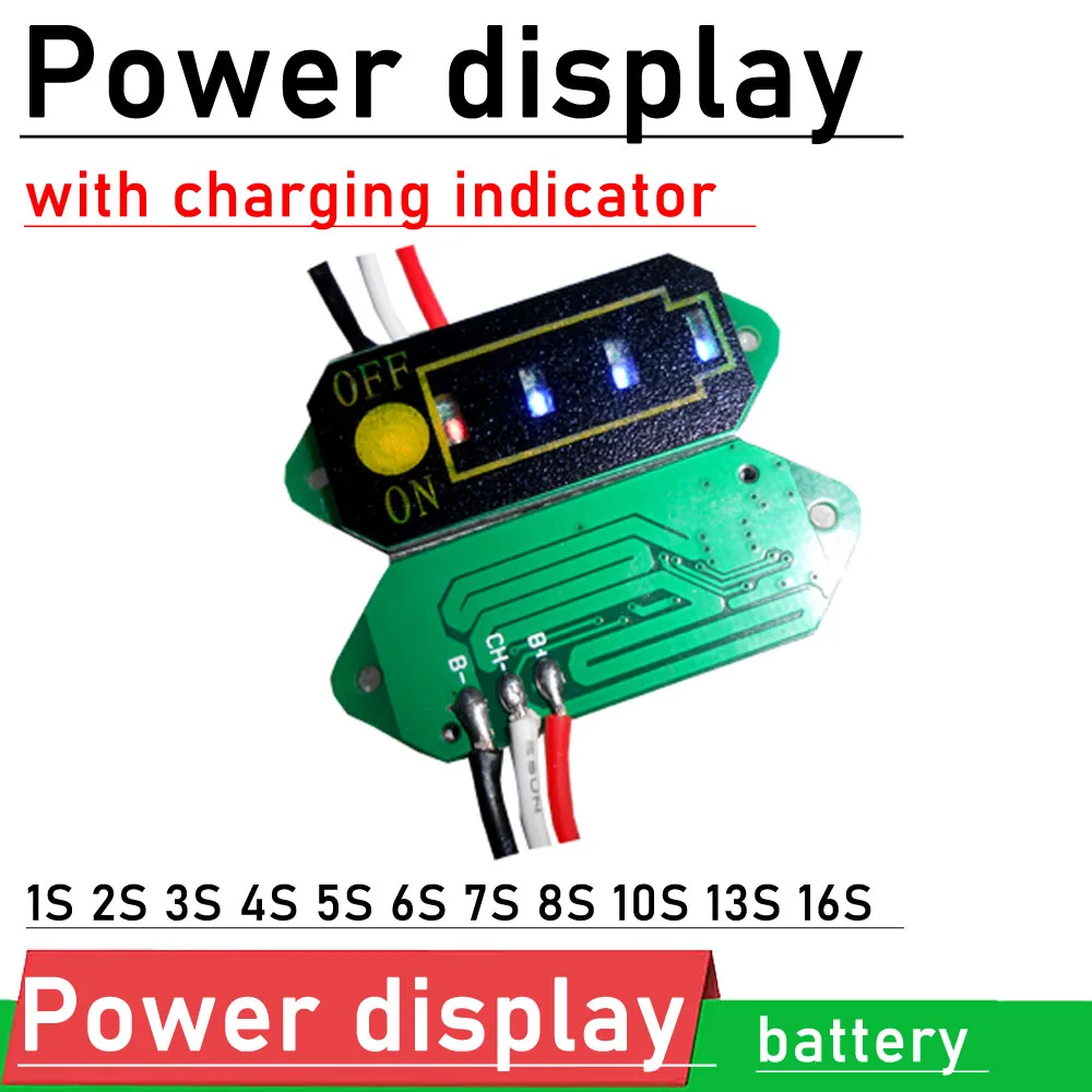 Battery-Power-display-charging-indicator-W-LED-flashing-FOR-1S-2S-3S-4S ...