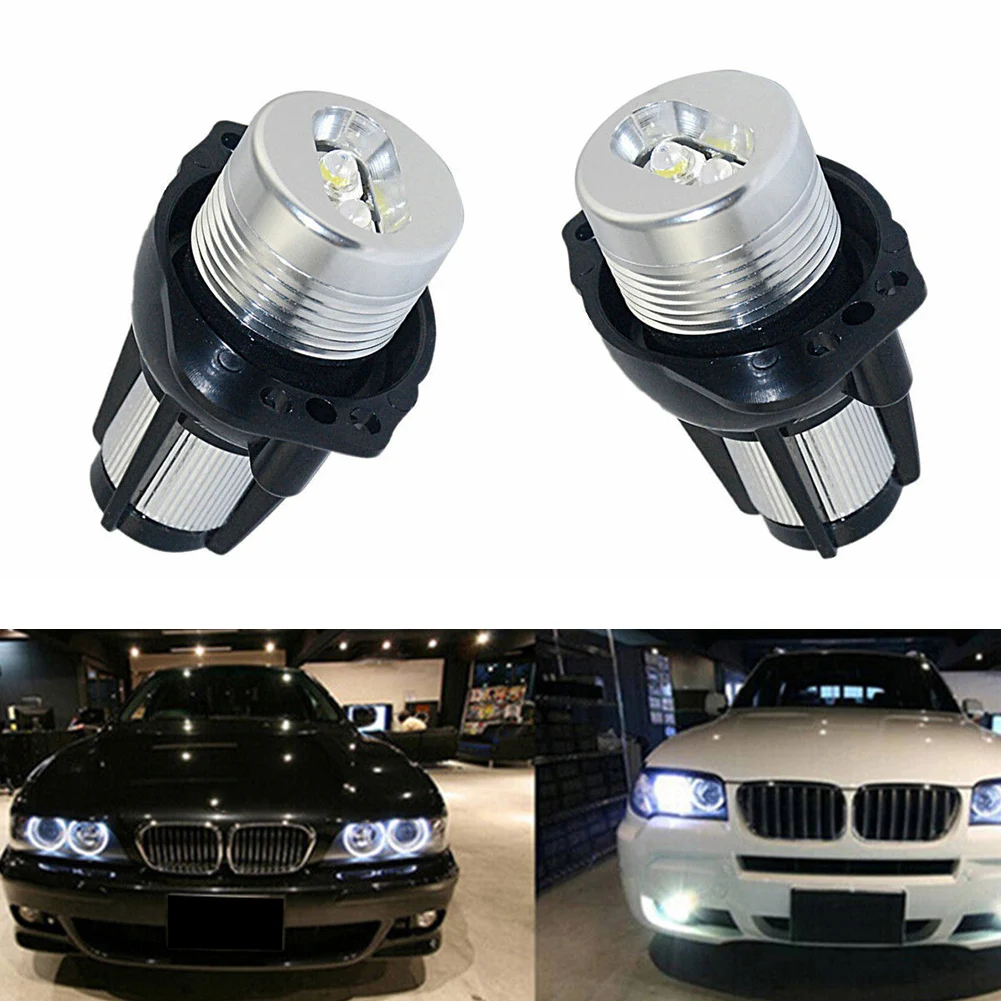 For-BMW-E90-E91-2006-2008-LED-Bulbs-12W-Pair-Halo-Ring-LED-Eyes-Marker ...