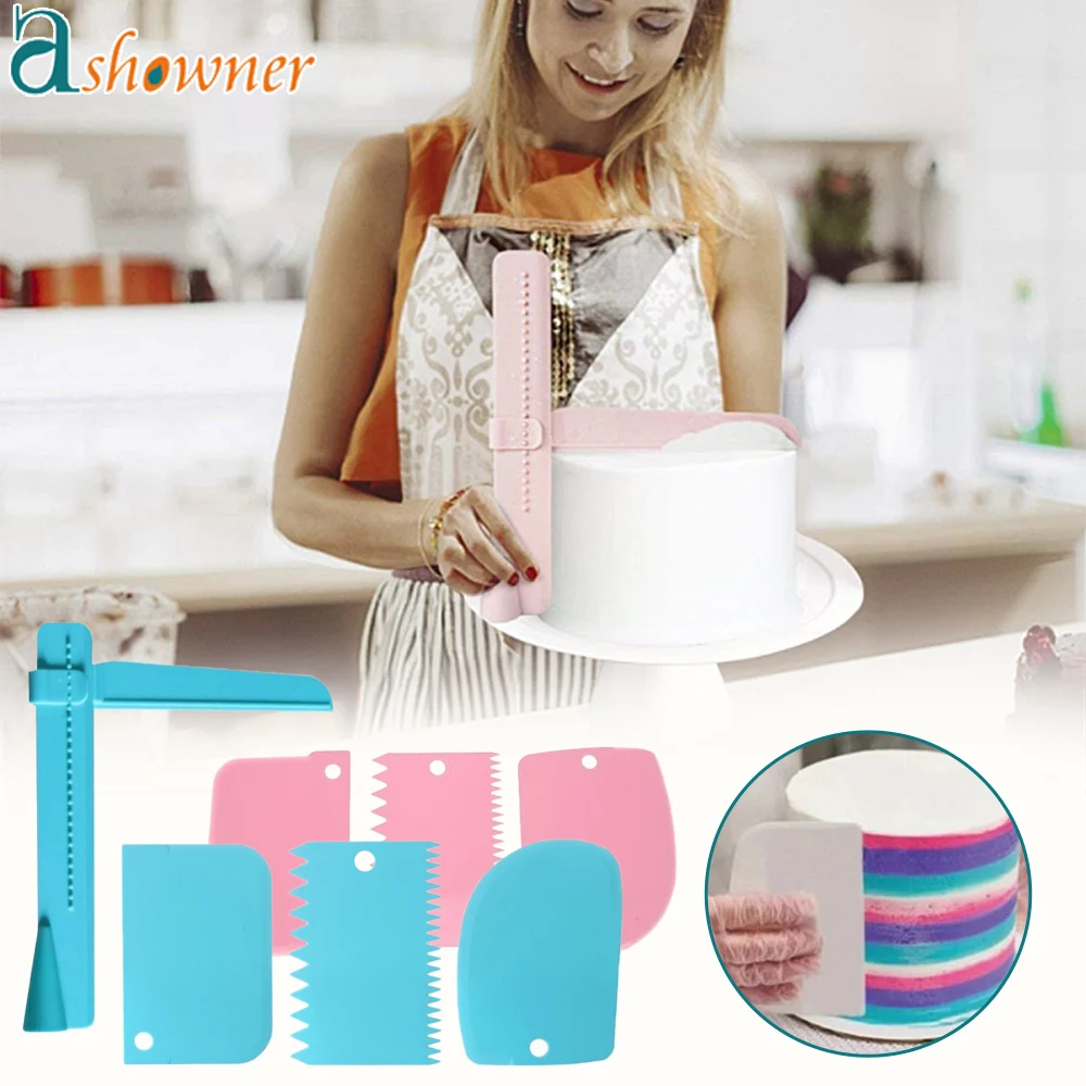Cake-Scraper-Smoother-Adjustable-Fondant-Spatulas-Edge-Cream-Leveling ...