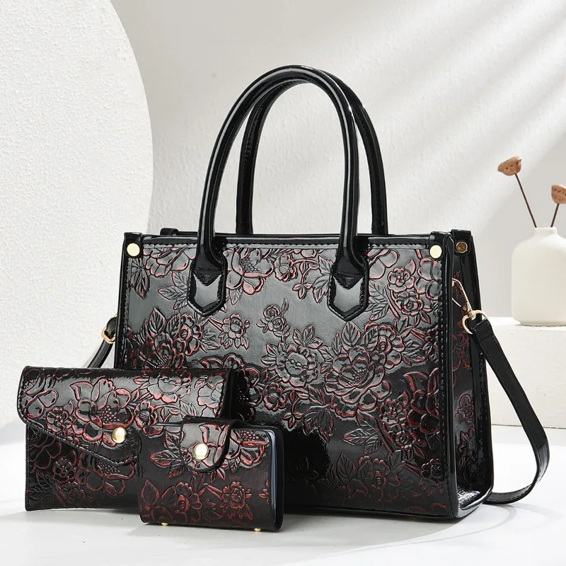 Exquisite Embossed 3Piece Set Women's Bag Shoulder Crossbody Bags for ...