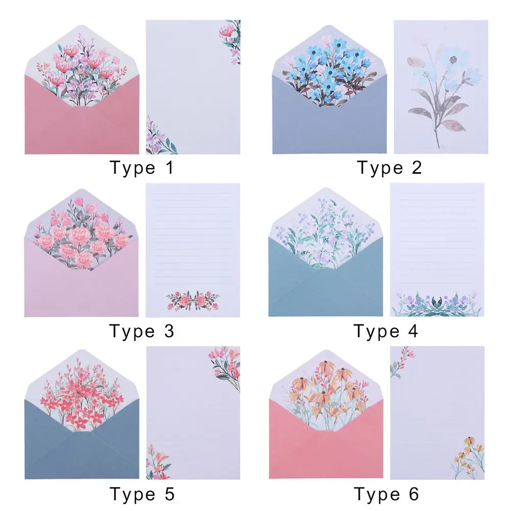 6PCS/Set Gift Greeting Invitation Card Office School Love Note Letter ...