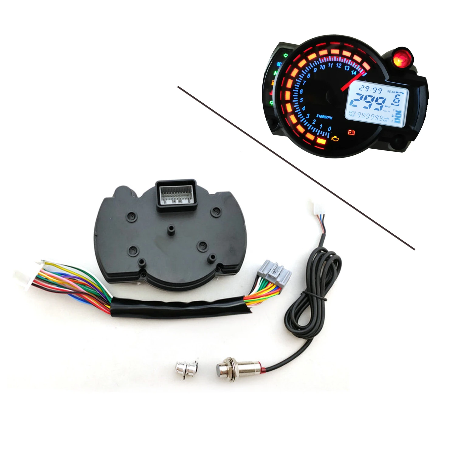 1pc-7colors-Dashboard-Universal-LCD-Digital-Motorcycle-RX2N-Odometer ...