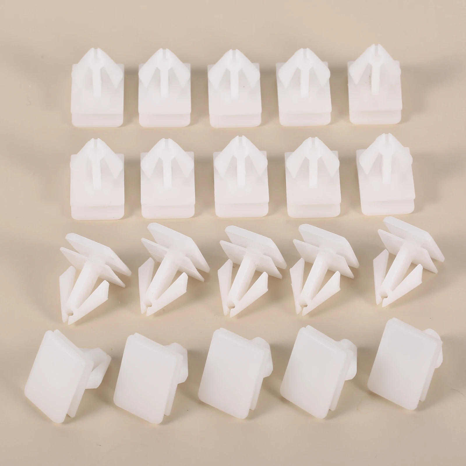20pcs White Nylon Car Rocker Panel Moulding Clips Auto Fastener ...