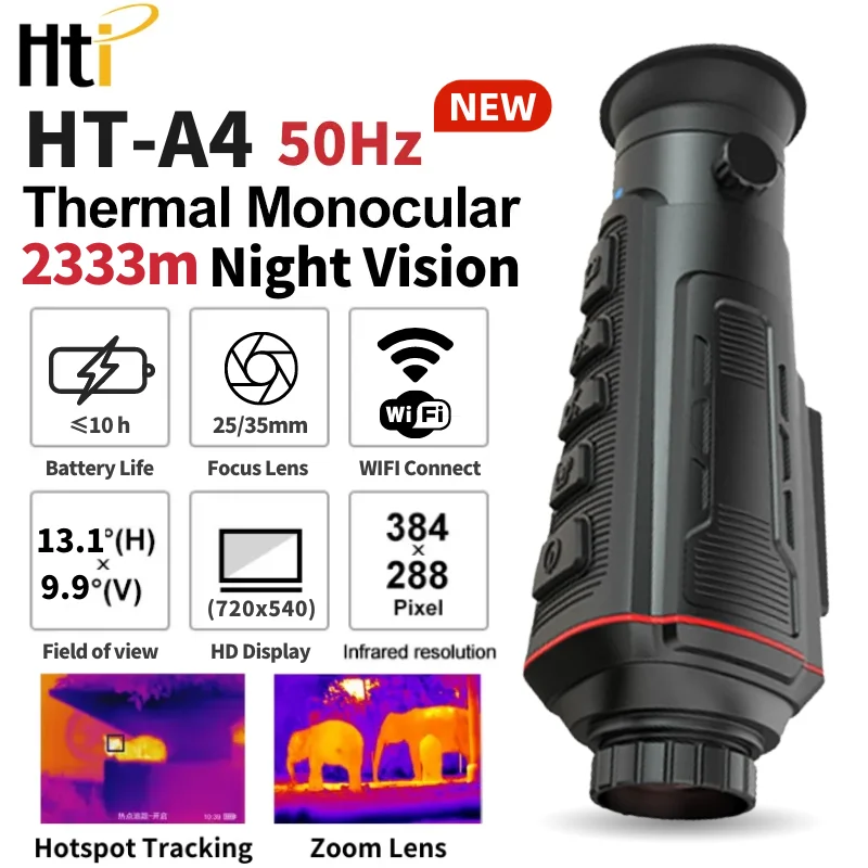 A-bf & Hti Infrared Thermal Camera Ht-a4 25mm/35mm Lens Night Vision Monocular Wifi Hunting ...