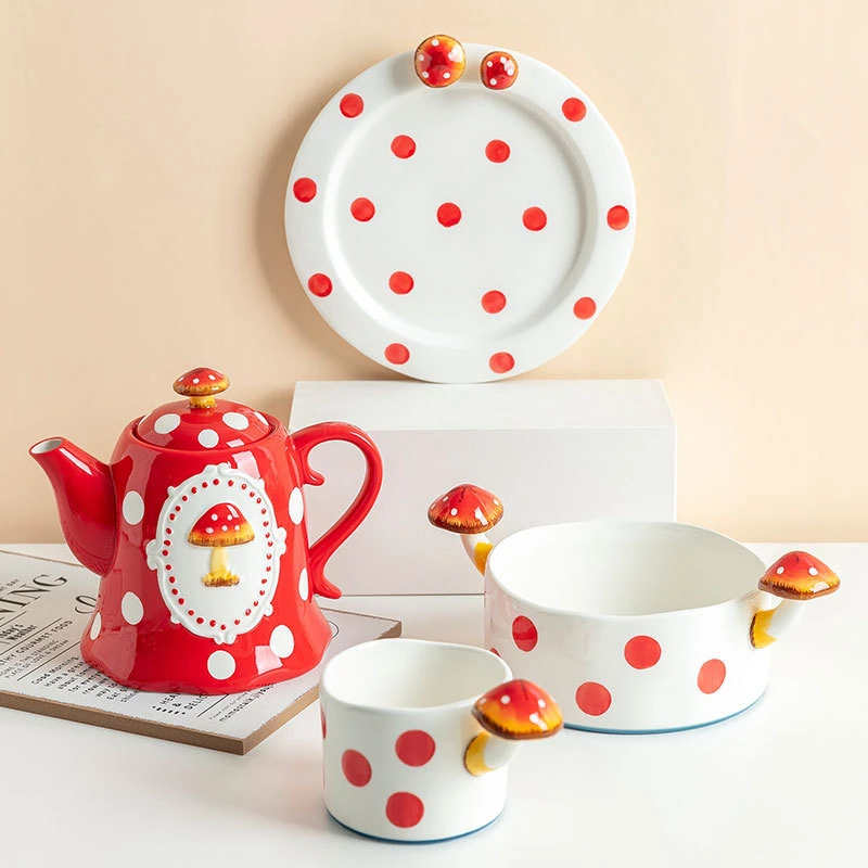 Cute Dinnerware Dinner Plates | Cute Plates Bowls Set | Ceramic Cute ...