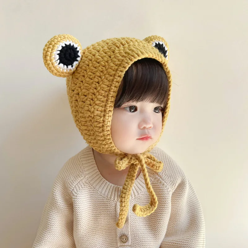 Autumn-Winter-baby-boys-and-girls-cute-frog-knitted-ear-cuff-hat ...