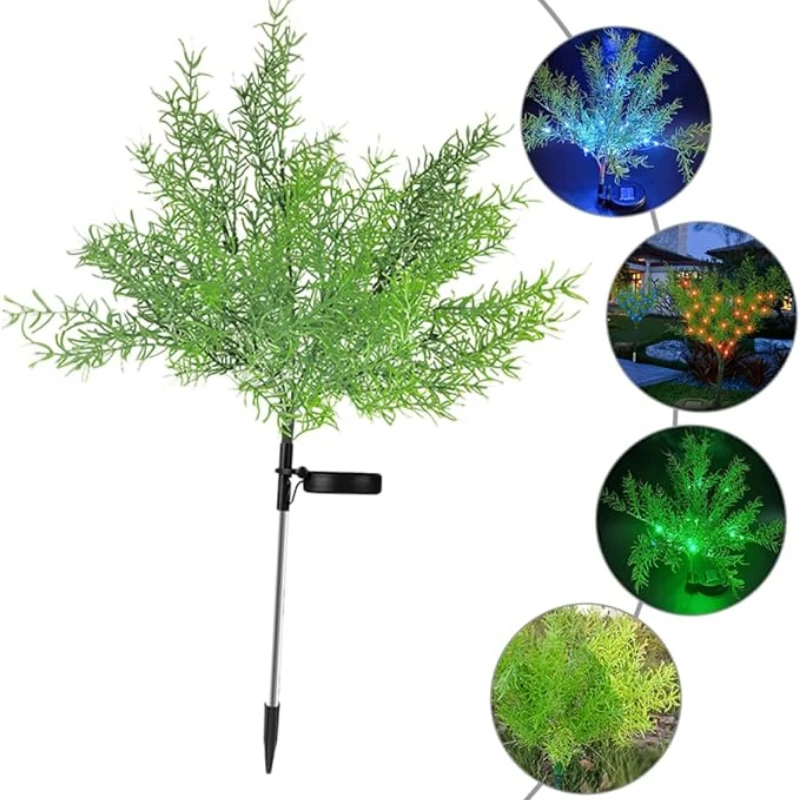4/2Pcs LED Solar Powered Garden Lamp Outdoor Waterproof Colorful ...