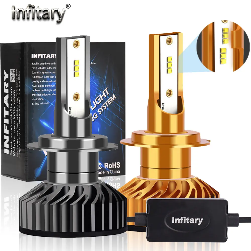 Infitary-H4-H7-Led-Headlight-Bulbs-22000Lm-6500K-ZES-Chips-Auto-Ice ...