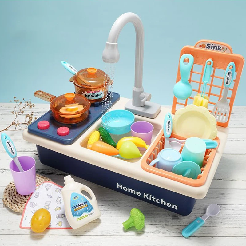 Kids-Kitchen-Sink-Toys-Plastic-Dish-Wash-Sink-Set-Kids-Simulation ...