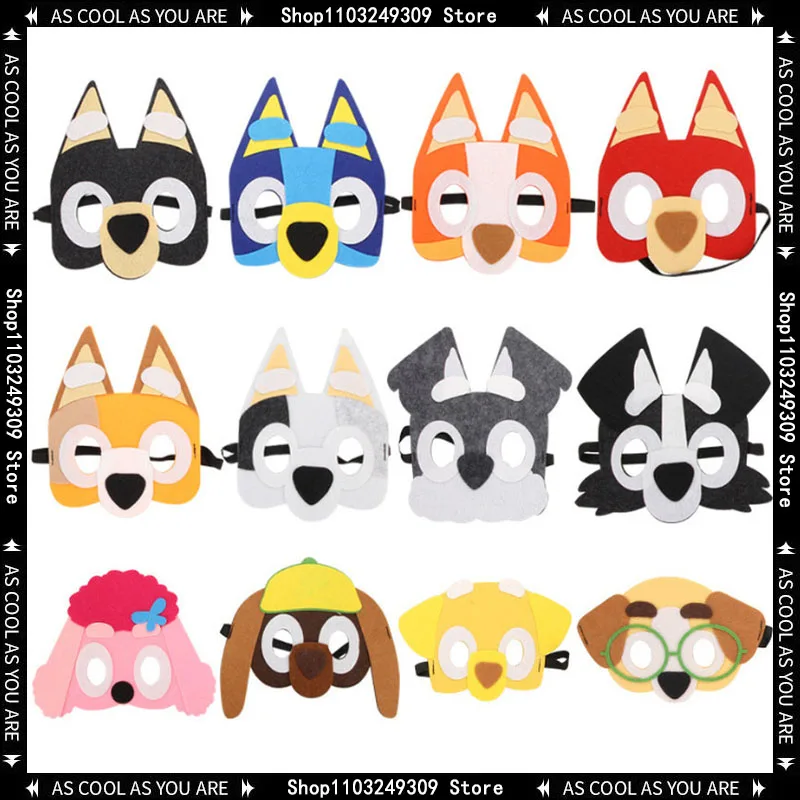 Bluey-Felt-Mask-Children-s-Halloween-Party-Eye-Mask-Theme-Party-Dress ...