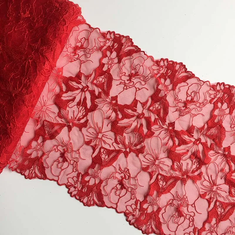 Ribete-de-encaje-bordado-rojo-accesorios-de-encaje-de-ropa-DIY-encaje ...