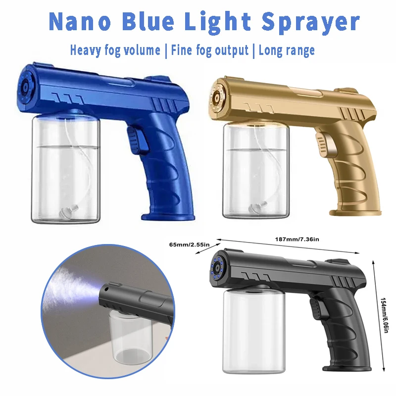 280ML-Nano-Blue-Light-Sprayer-Barber-Wireless-Aftershave-Steam-USB ...