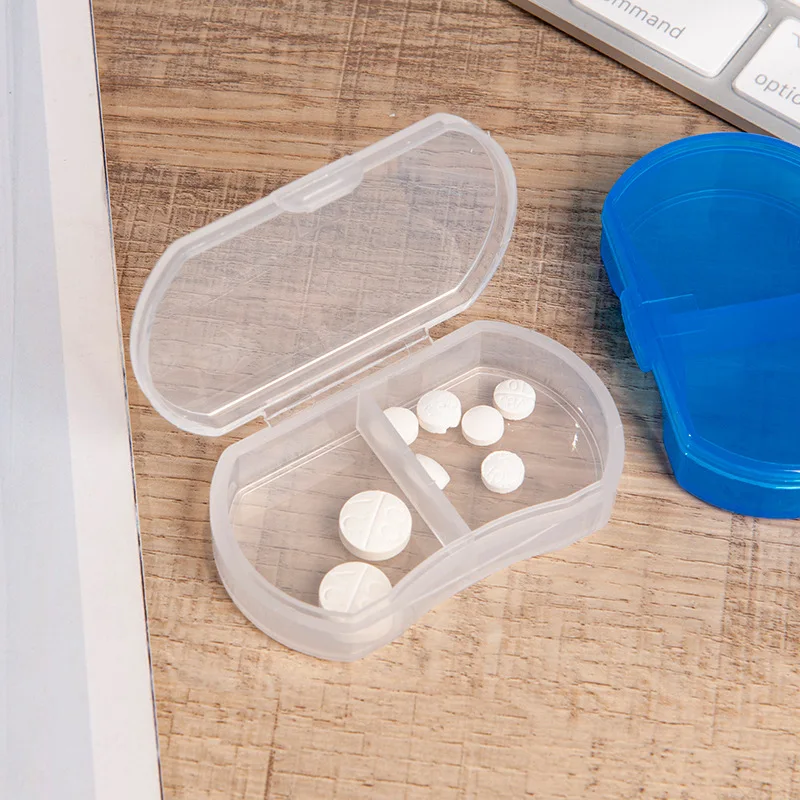 Mini-Pill-Box-Pill-Case-2-Grids-Tablet-Pill-Organizer-Case-Dispenser ...