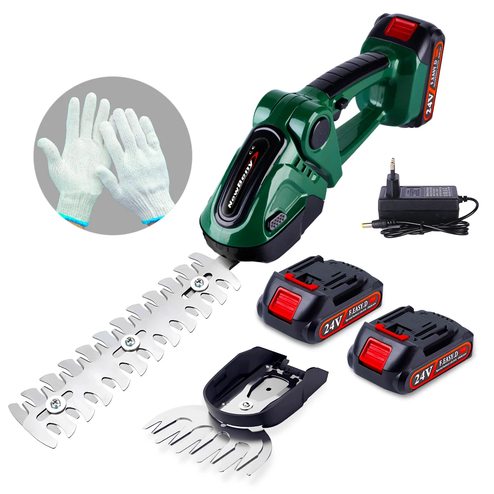 Yofidra 24V 2 in 1 Electric Hedge Trimmer 20000rpm Household Lawn Mower ...