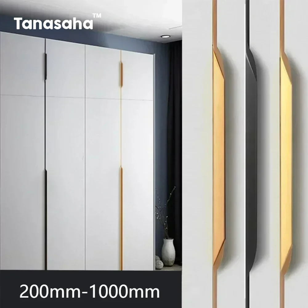 Invisible-Long-Handle-Aluminum-Alloy-Kitchen-Cabinet-Handles-Black ...