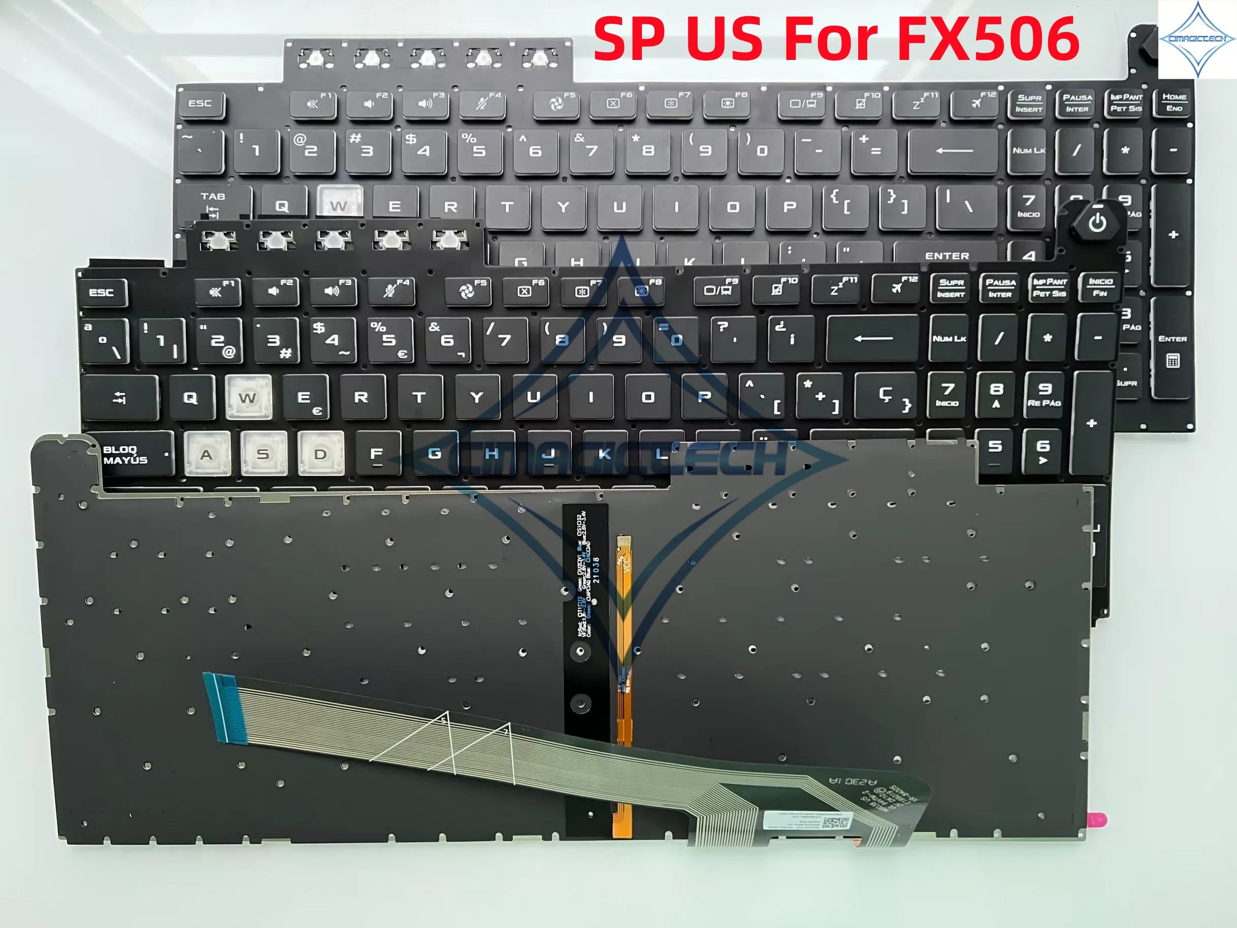 New US SP Spanish RGB Backlit For ASUS TUF Gaming F15 FX506 FA506 FA506Q FX506H TUF506 TUF706 ...