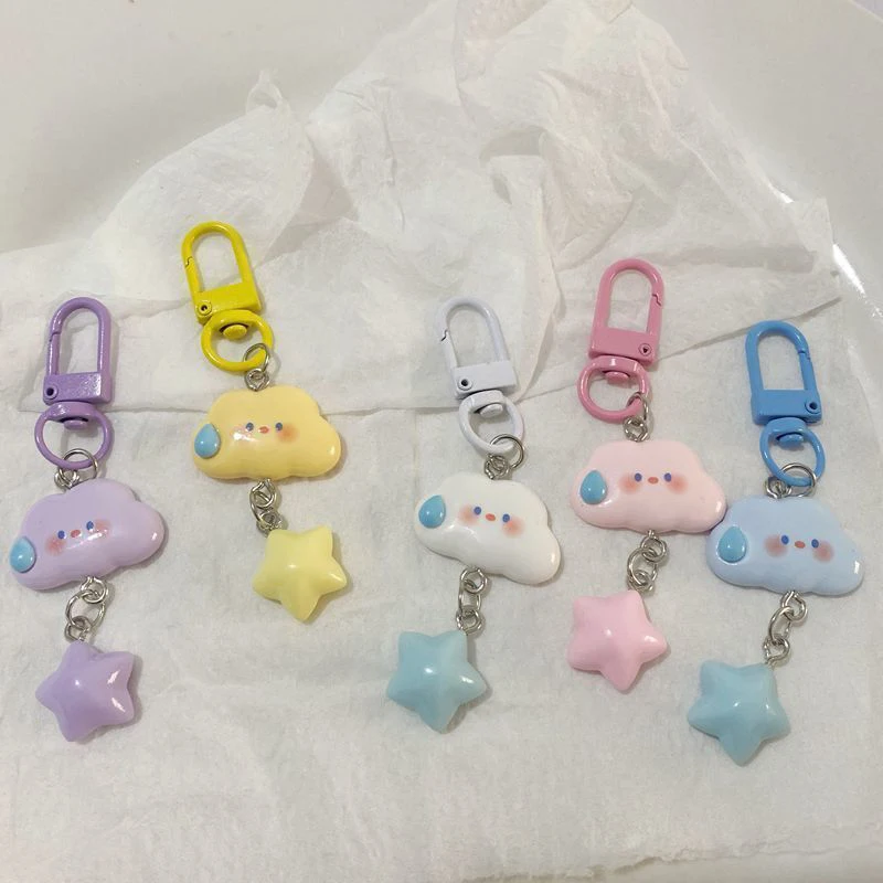 Cute-Cloud-Keychains-Ins-Style-Kawaii-Keyring-Pendants-for-Women-Kids ...