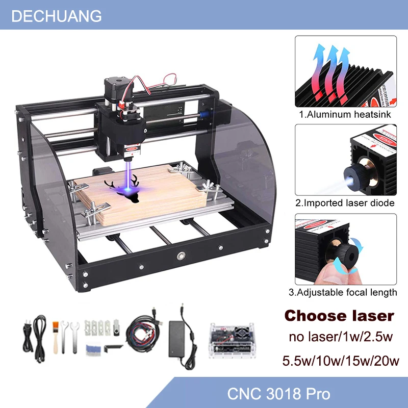 CNC-3018-Pro-Max-DIY-Engraving-Machine-Laser-Engraver-3-Axis-GRBL ...