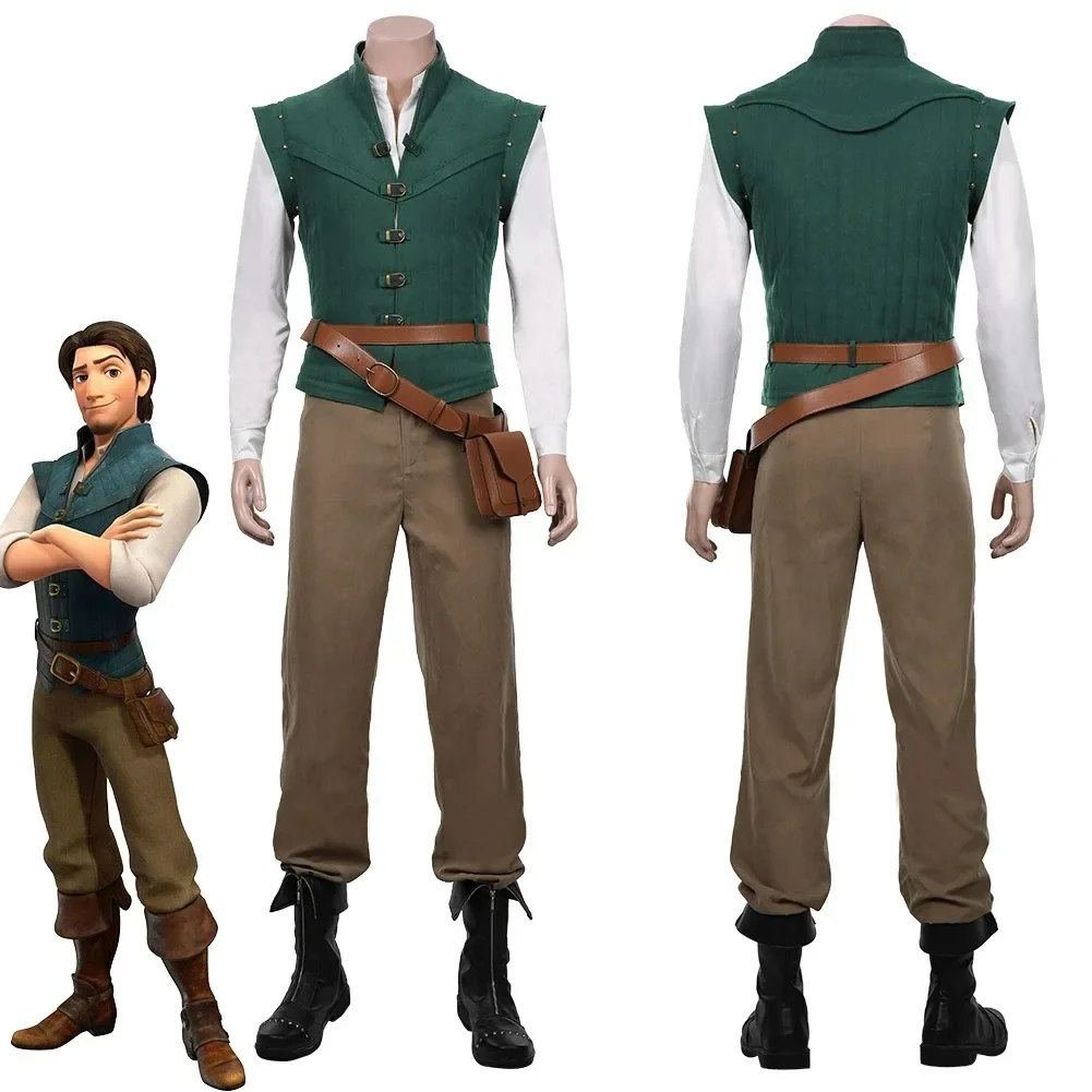 Anime Flynn Rider cosplay costume adult carnival uniform set Halloween ...