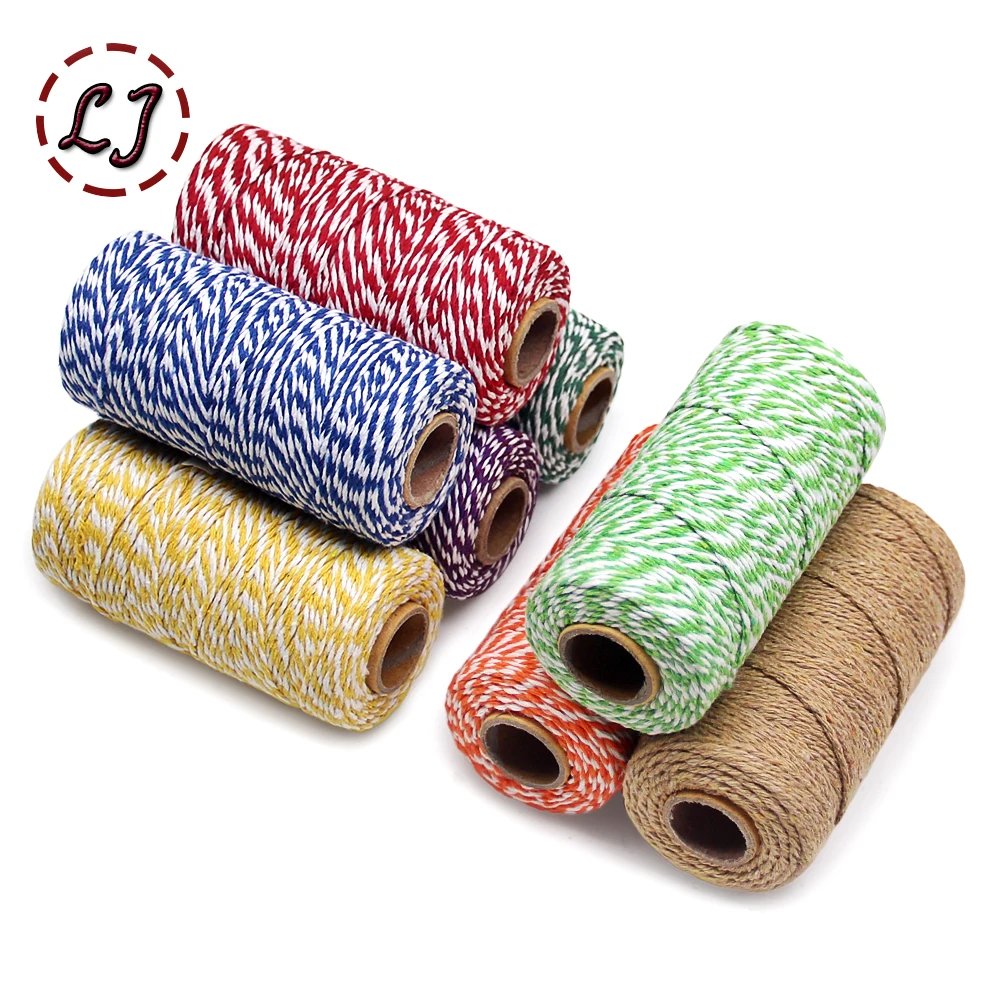 100M-Roll-Cotton-Cord-Baker-Twine-Colorful-Cotton-Crafts-Twine-Macrame ...