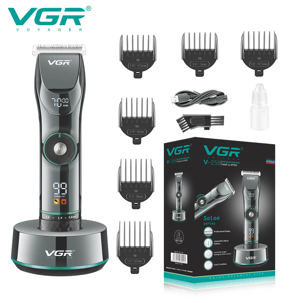 VGR Trimmer Professional Hair Trimmer Machine Rechargeable Haircut ...