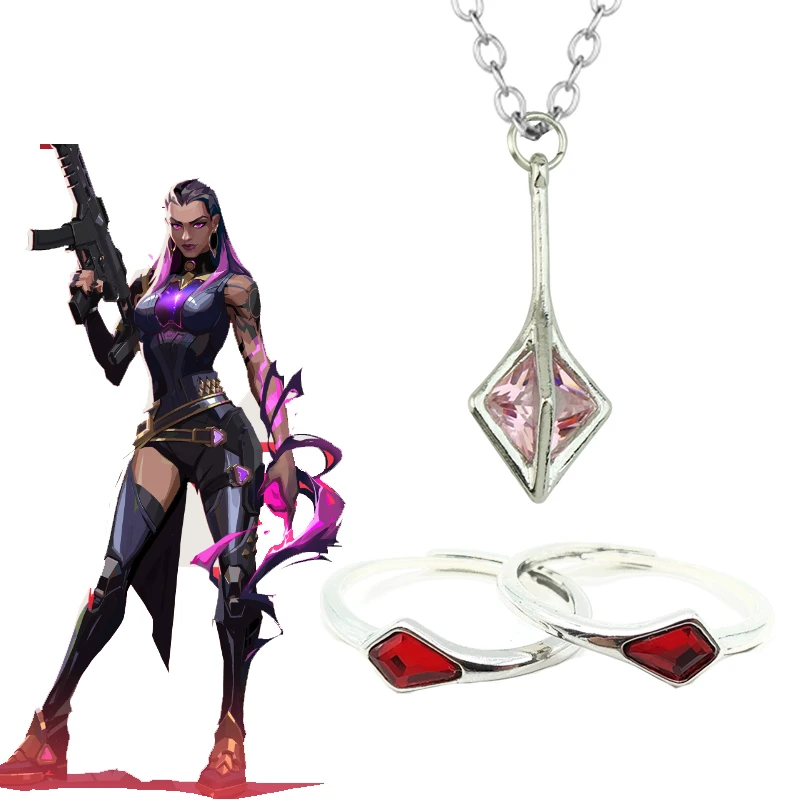 Game Valorant Necklace Inspired Reyna Ring Unisex Cosplay Adjustable ...