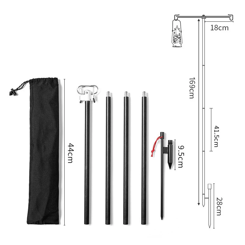 Portable-Camping-Aluminum-Alloy-Folding-Light-Stand-Outdoor-Hiking ...