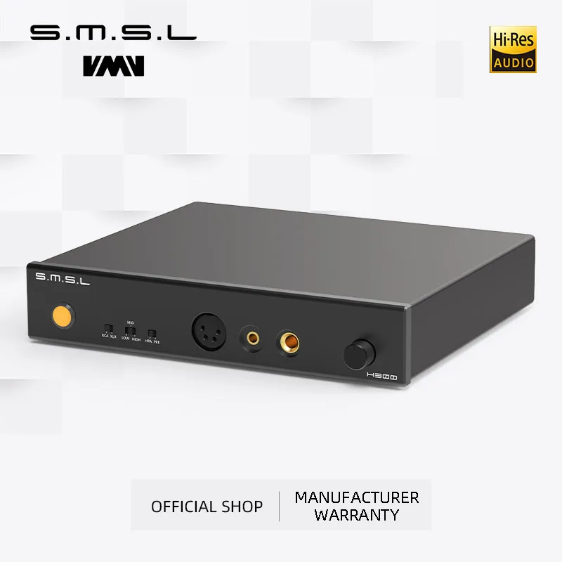 SMSL H300 Headphone Amplifier Full Balanced Low-Noise Audio 6.35mm 4 ...