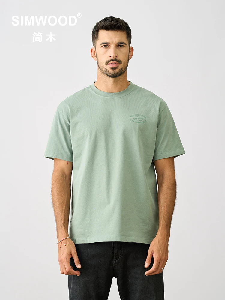 SIMWOOD-2024-Summer-New-Oversize-T-shirt-Men-265gsm-100-Cotton-Fabric ...